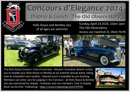 Events | Rolls-Royce Owners' Club of Australia (WA Branch Inc)